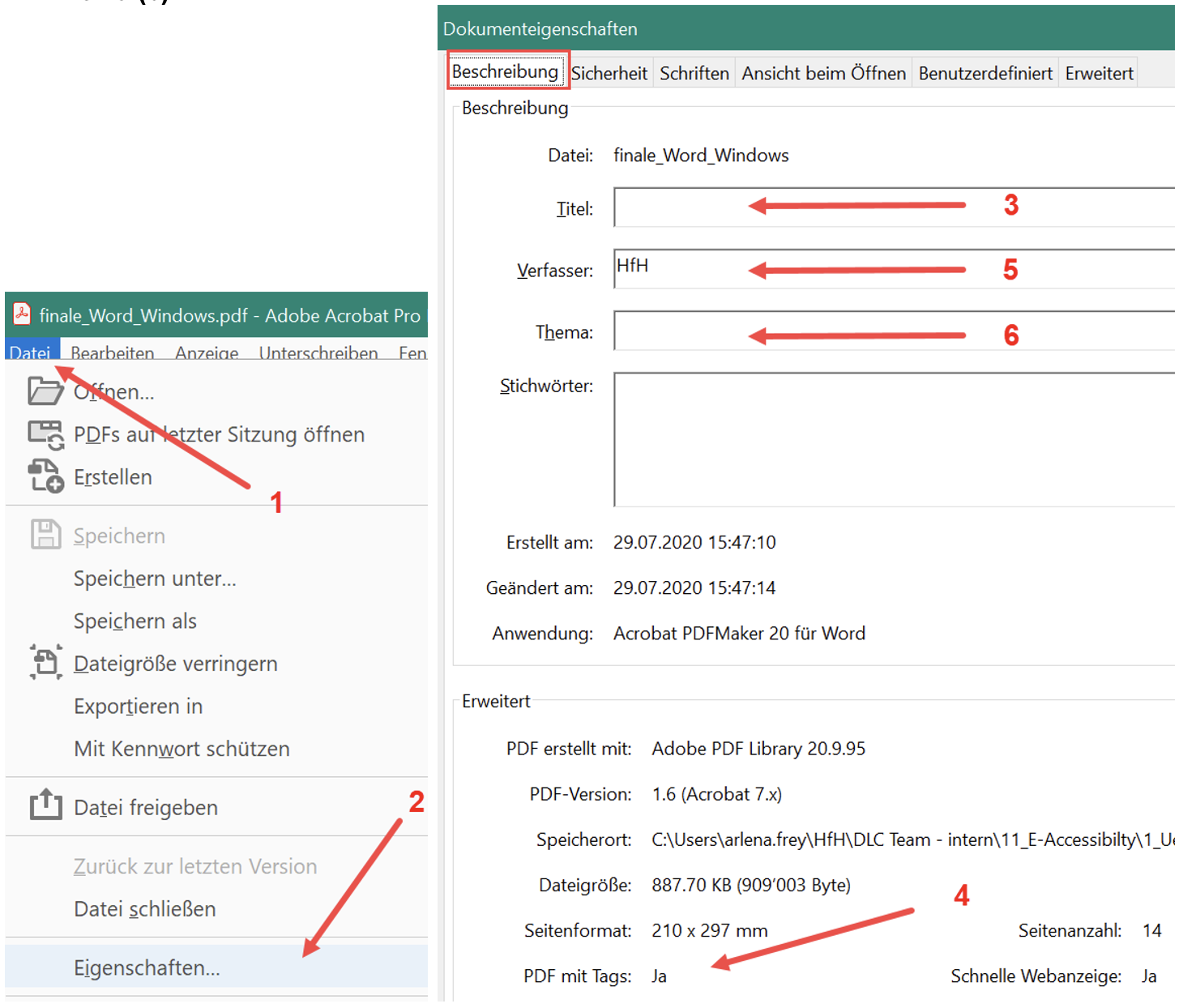 Leitfaden Barrierefreiheit bei PDF (Windows) – digibasics